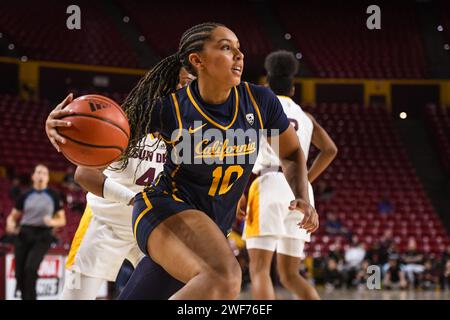 California guard Lulu Laditan-Twidale (10) grabs a rebound in between ...