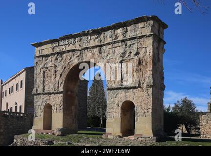 Roman arch of Medinaceli. Triumphal arch. Constructed in stone ...