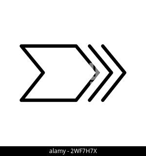 rewind double arrows outline vector icon Linear icon. Editable stroke ...