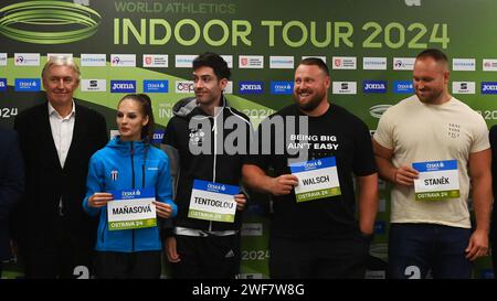 European indoor vice-champion in the shot put Tomas Stanek attends a ...