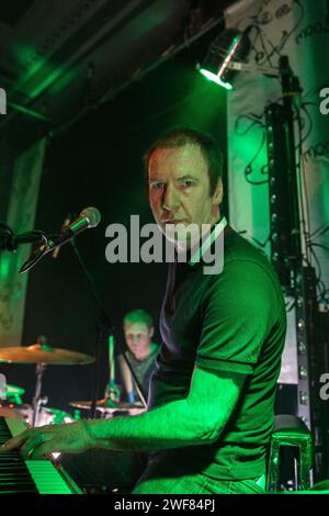 Clint Boon on his keyboards at the Inspiral Carpets reunion Manchester ...