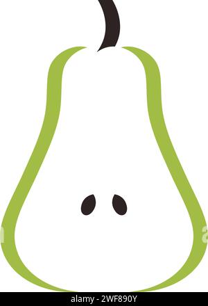 pear cut logo vector juice icon Stock Vector Image & Art - Alamy