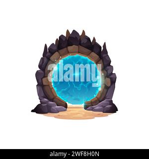 Fantasy game cartoon magic portal vortex or door. Fairy world vortex ...