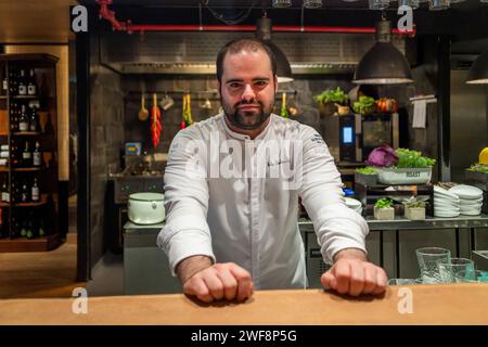 Portrait of Aitor Santamaria renowned Michelin starry chef of the ...