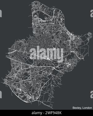 Street roads map of the BOROUGH OF BEXLEY, LONDON Stock Vector Image ...