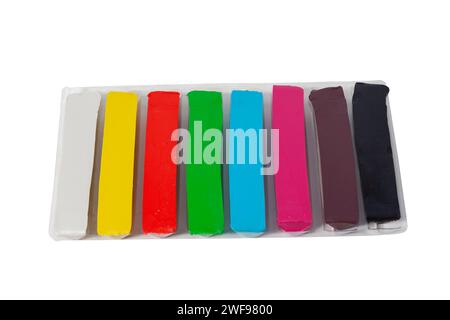 colorful modeling putty isolated on white Stock Photo - Alamy