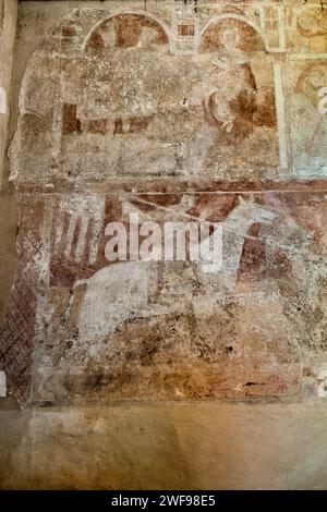 Hardham Church Saxon built with wall paintings from about 1100 AD ...