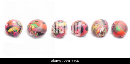 colorful clay slab isolated on white background Stock Photo - Alamy