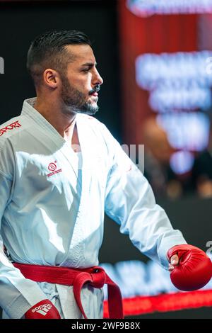 Luca MARESCA of Italy, Male Kumite -67kg Final, during the Paris Open ...