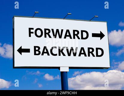 Forward or backward symbol. Concept word Forward or Backward on ...