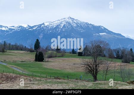 A view from Zugerberg of the Swiss Alps in Switzerland Stock Photo - Alamy