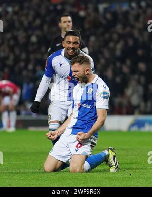 Blackburn Rovers' Sondre Tronstad celebrates his sides first goal ...