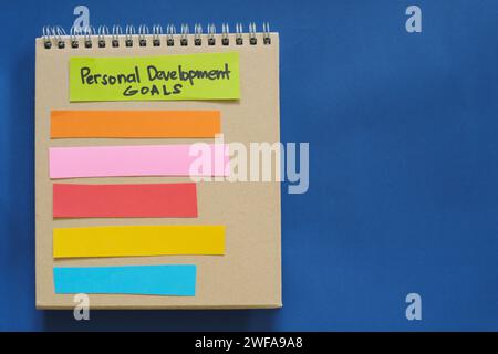 Personal and character development goals concept. Checklist of goals in ...