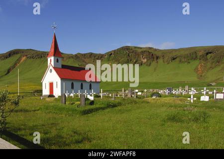 The little church at Reynir Reyniskirkja near Vik southern Iceland ...