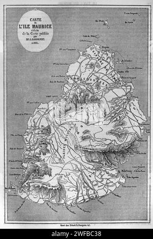 Map of Mauritius Stock Photo - Alamy