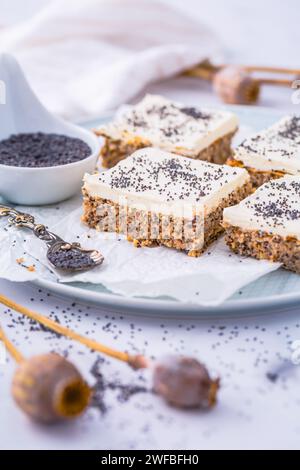 Homemade and sweet poppy seed cake for Christmas Stock Photo - Alamy