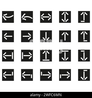 Game ui arrows set isolated on background. Vector cartoon illustration ...
