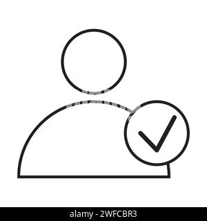 Man tick. Checkmark right vector icon. Checkmark icon. Verify sign ...