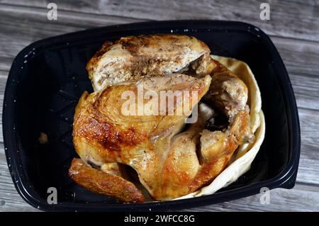 Arabic Syrian cuisine of machine grilled barbecued chicken with ...