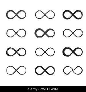 infinity icons in modern style. Vector illustration. Stock image. EPS ...