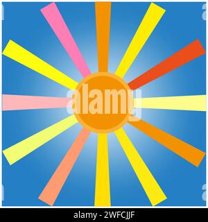 cartoon sun. Comic drawing. Vector illustration. Stock image. EPS 10 ...