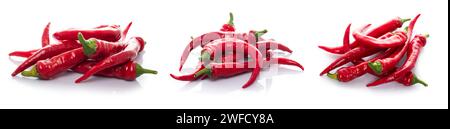 Chili. Chili pepper macro shoot food ingredient on white isolated ...