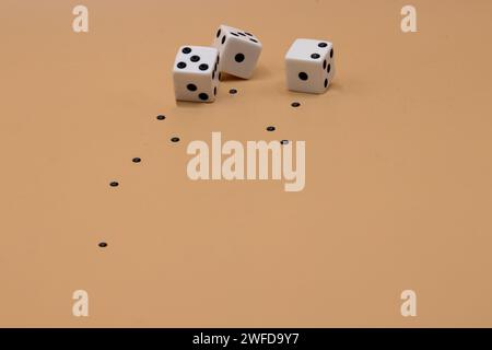 Three dice losing their spots Stock Photo - Alamy