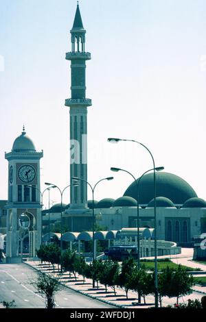 Doha Qatar 1977 – archival image of the minaret of the Grand Mosque in ...