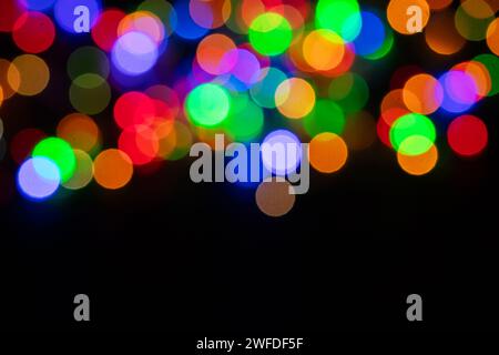 Abstract glare circular bokeh background of Christmas light Stock Photo ...