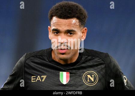 Cyril Ngonge of SSC Napoli in action during the Serie A TIM match ...