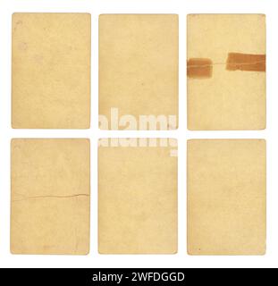 Set of Blank Vintage Game Cards with authentic tears, stains and old ...