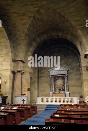 Interior view of the church of St. Joseph in Le Havre, France Stock ...