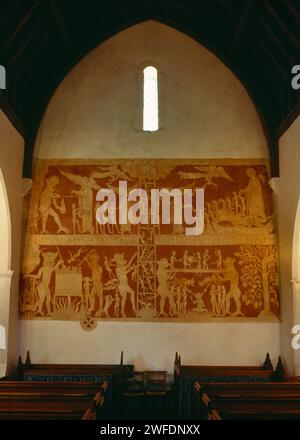 Wall painting of the Ladder of the Salvation of the Human Soul, and the ...