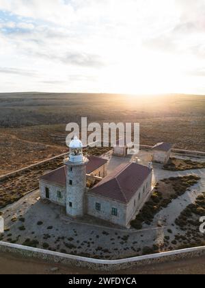 Punta Nati Lighthouse in Menorca Balearic Islands Spain Stock Photo - Alamy
