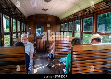 Azpeitia old steam train car in the Basque Railway Museum one of the ...