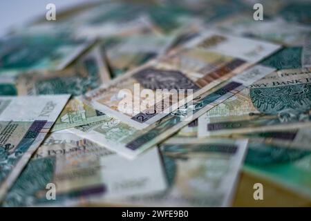 Polish banknotes. Making financial plans Stock Photo - Alamy