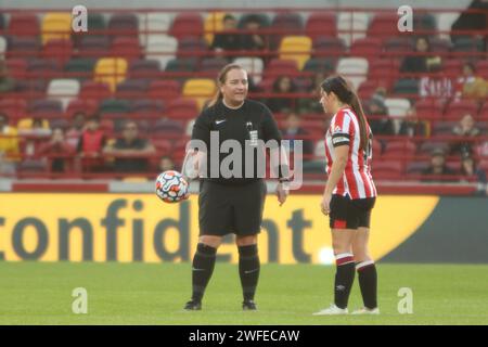 Referee Lucy Clark refereeing Brentford Women v Watford Women ...