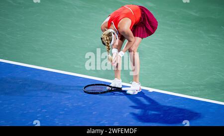 Aryna SABALENKA (BLR) vs Petra KVITOVA (CZE) during their Singles Round ...