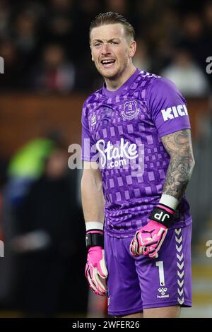 Jordan Pickford of Everton during the Everton v Fulham Premier League ...