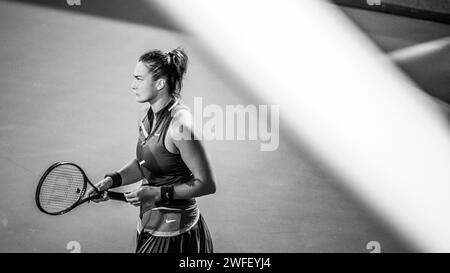 Aryna SABALENKA (BLR) vs Petra KVITOVA (CZE) during their Singles Round ...