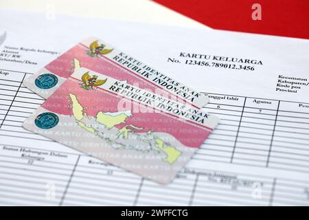 Indonesia child identity card Kartu Identitas Anak or KIA card. ID ...