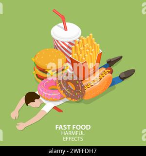 Unhealthy Nutrition Eating Risks, Fast Food Harmful Effects, Junk Food ...