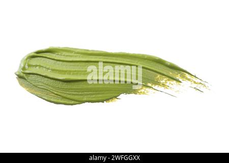 paint smear smudge swatch isolated on white background. Cream makeup ...