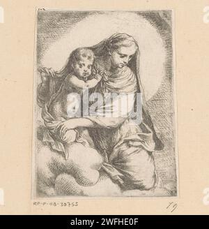 Maria with child in the clouds, Anonymous, After Rafaël, 1493 - 1570 ...