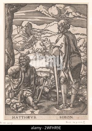 Evangelist Mattheus, Anonymous, Anton von Woensam, 1527 print paper the ...