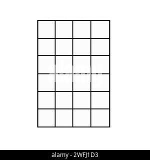 Simple table chart with 7 columns for planning. Weekly planner table ...