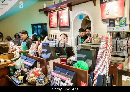 Starbucks interior counter display Stock Photo - Alamy