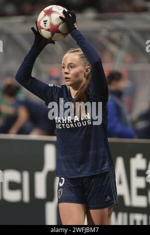 Lou Bogaert of Paris FC during the Women's French championship, Arkema ...