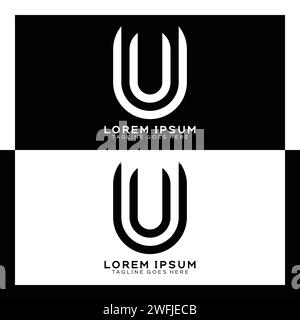 U, UU Abstract Logo of Alphabet Letters Stock Vector Image & Art - Alamy