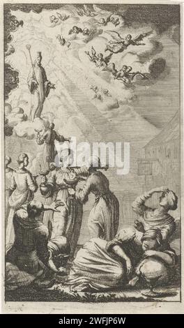 Parable of the wise and foolish virgins, anonymous, after Jan Luyken, 1720 print paper etching ...
